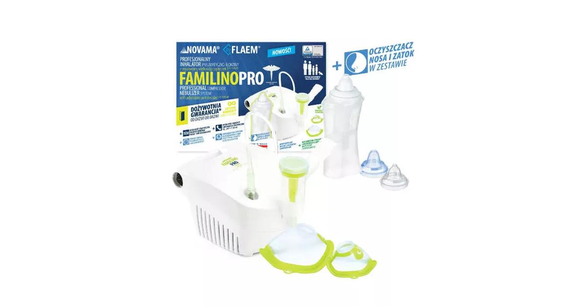 NOVAMA Familino PRO by Flaem - inhalator pneumatyczno-tłokowy, 1 sztuka ...