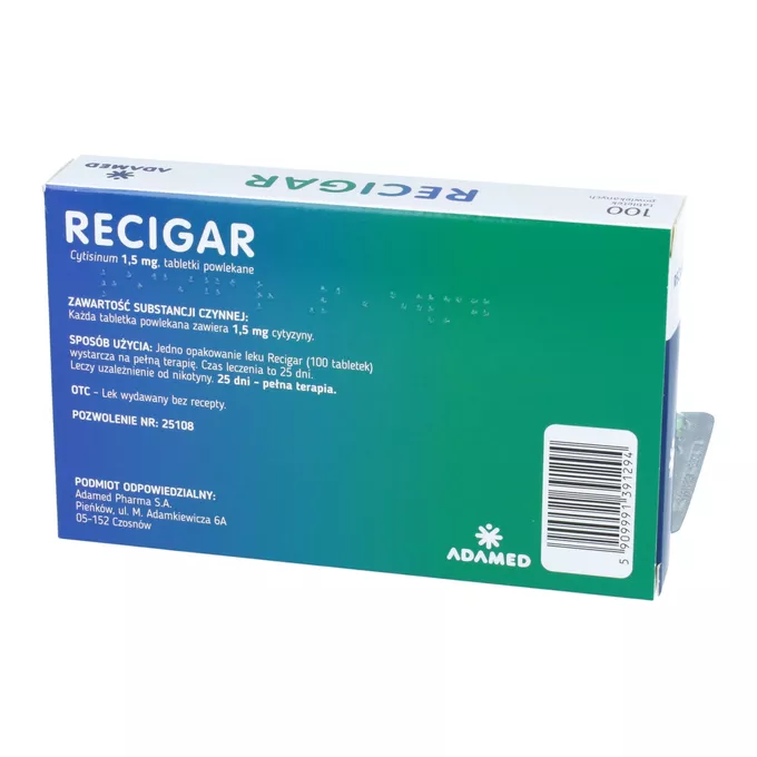 Recigar 1,5 mg, 100 tabletek – opinie, skład i cena ️| Apteka Nowa Farmacja