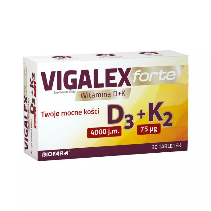 Vigalex Forte D3 + K2 - tabletki, 30 sztuk – opinie, skład i cena ️ ...