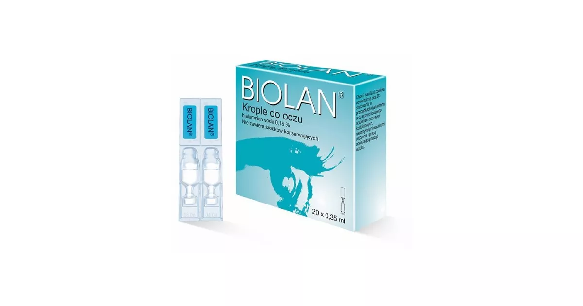 BIOLAN 0,15% - Krople do oczu, 20 x 0,35 ml – opinie, skład i cena ️ ...