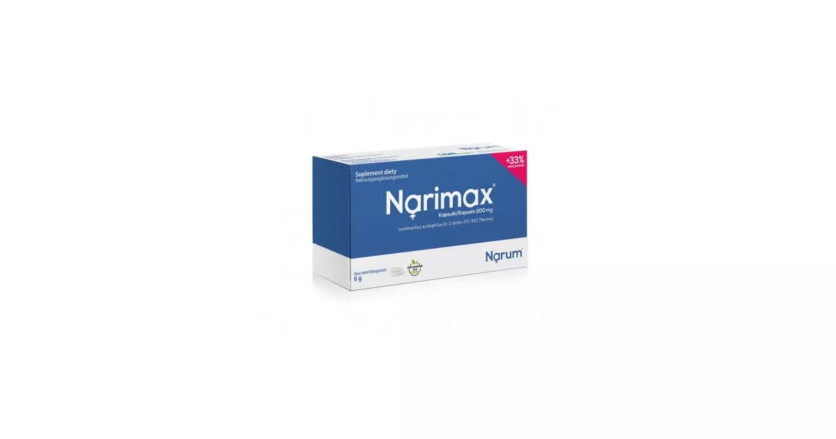 Narine Narimax 200 mg - wsparcie flory jelitowej, 30 kapsułek – opinie ...