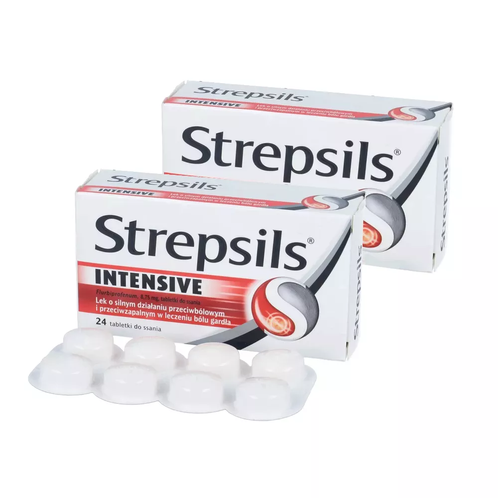 ZESTAW: 2 x Strepsils Intensive 8,75 mg, 24 tabletki – opinie, skład i ...