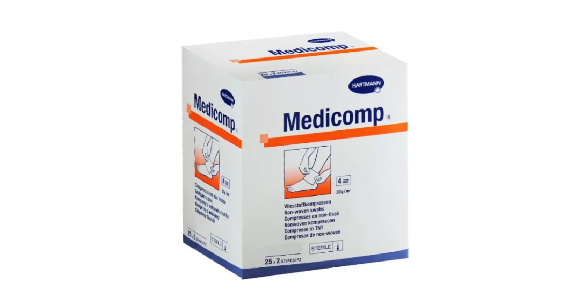 MEDICOMP - kompresy 10x10 cm, jałowe, 50 sztuk – opinie, skład i cena ️ ...