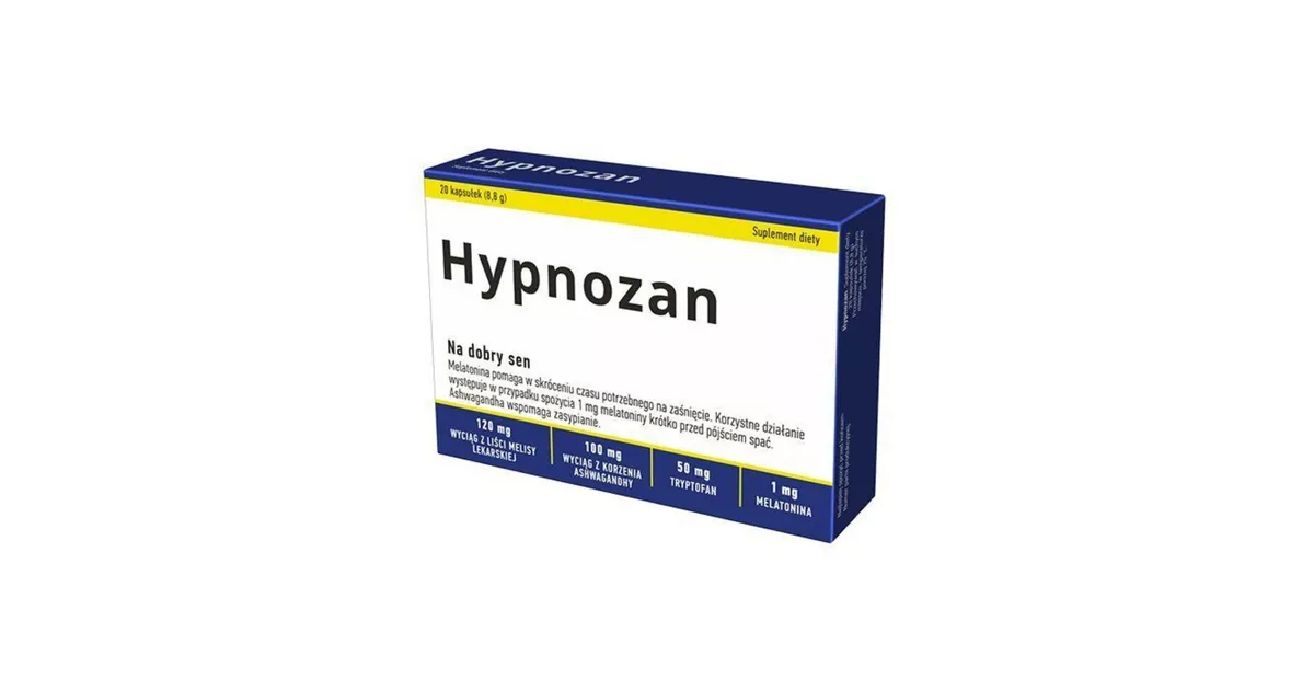 Hypnozan, 20 kapsułek – opinie, skład i cena ️| Apteka Nowa Farmacja