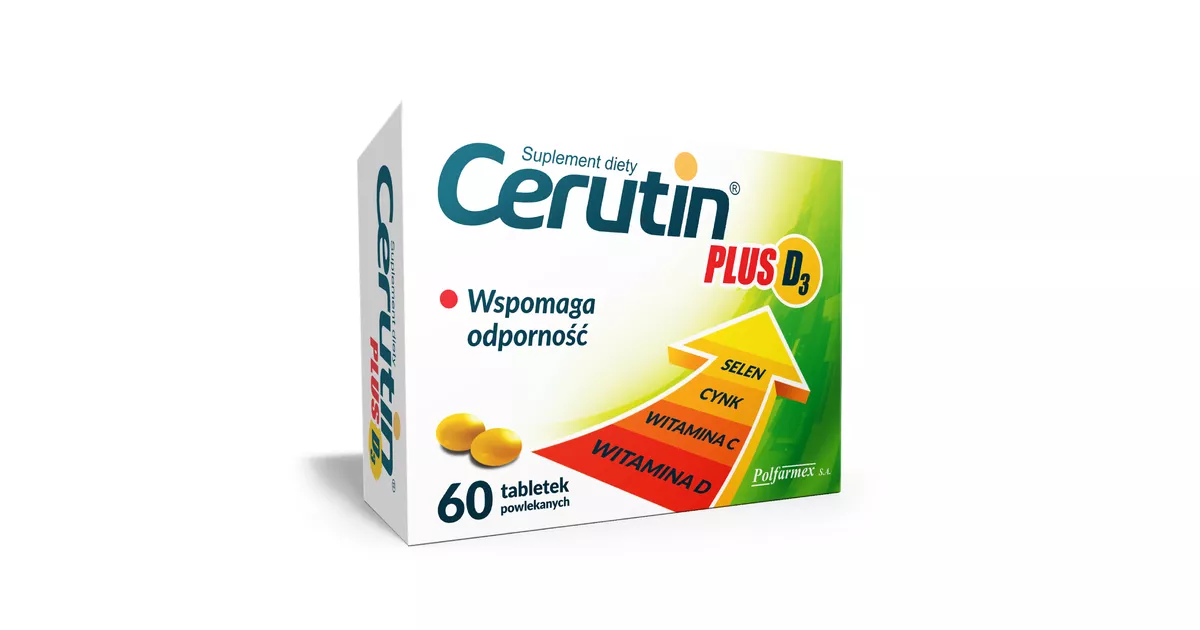 Cerutin Plus D3, 60 tabletek – opinie, skład i cena ️| Apteka Nowa Farmacja