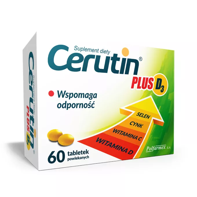 Cerutin Plus D3, 60 tabletek – opinie, skład i cena ️| Apteka Nowa Farmacja