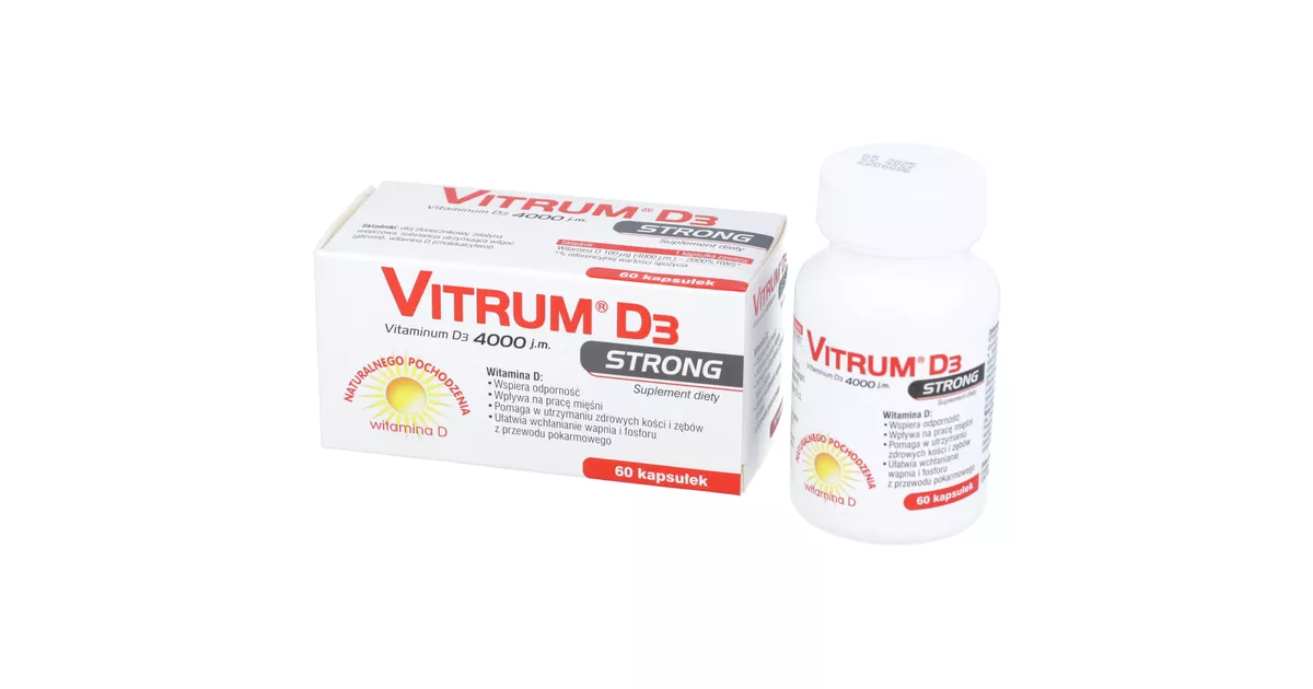 Vitrum D3 Strong 4000 j.m., 60 kapsułek – opinie, skład i cena ️ ...
