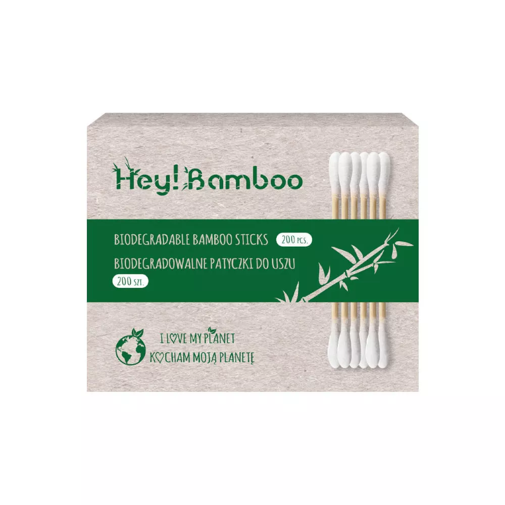 Hey!Bamboo - patyczki higieniczne, bambusowe, 200 sztuk – opinie, skład ...