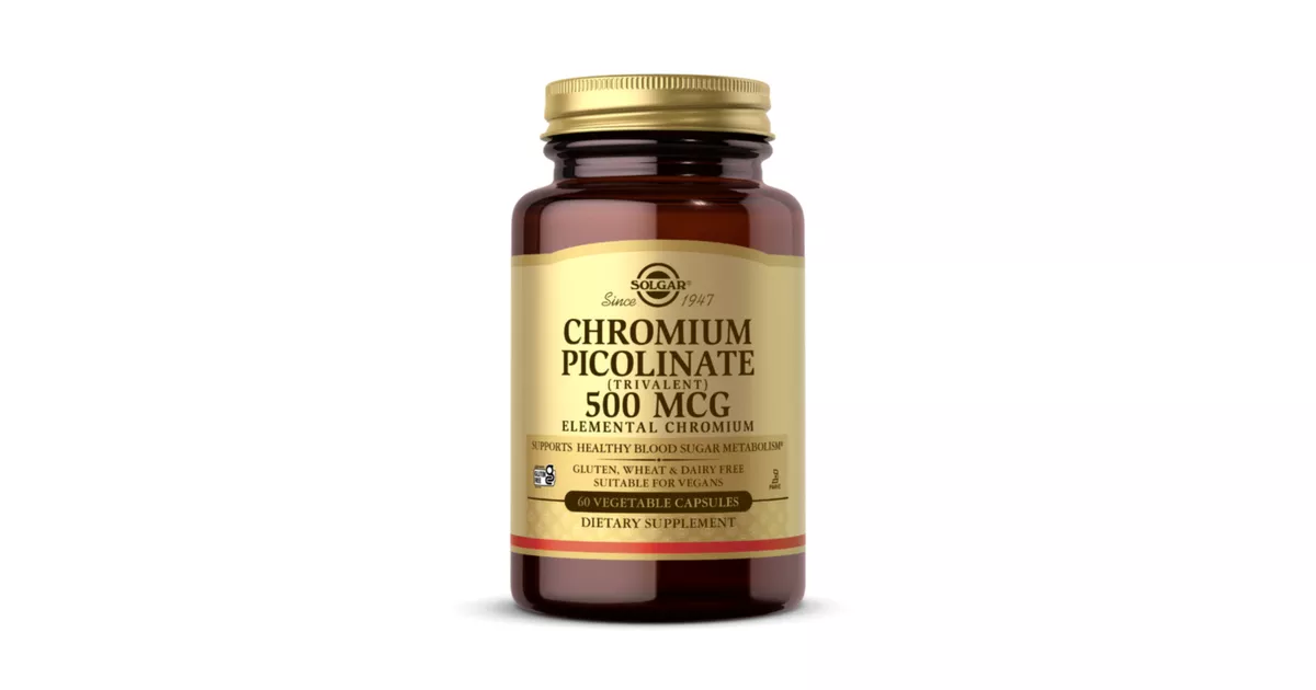 Solgar Chromium Picolinate 500 mcg, chrom, 60 kapsułek – opinie, skład ...
