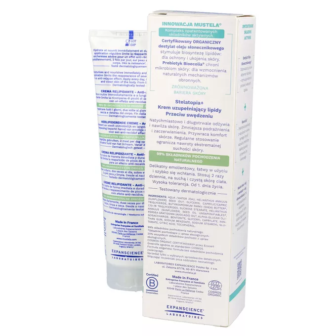 Mustela Stelatopia+ - Krem uzupełniający lipidy, 150 ml – opinie, skład ...