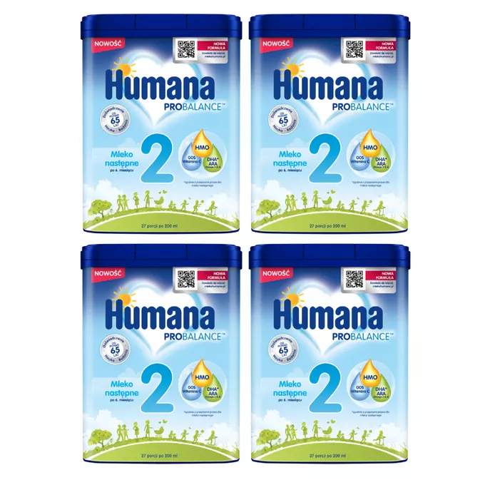 ZESTAW: 4 x Humana 2 Probalance HMO - mleko następne po 6. miesiącu ...