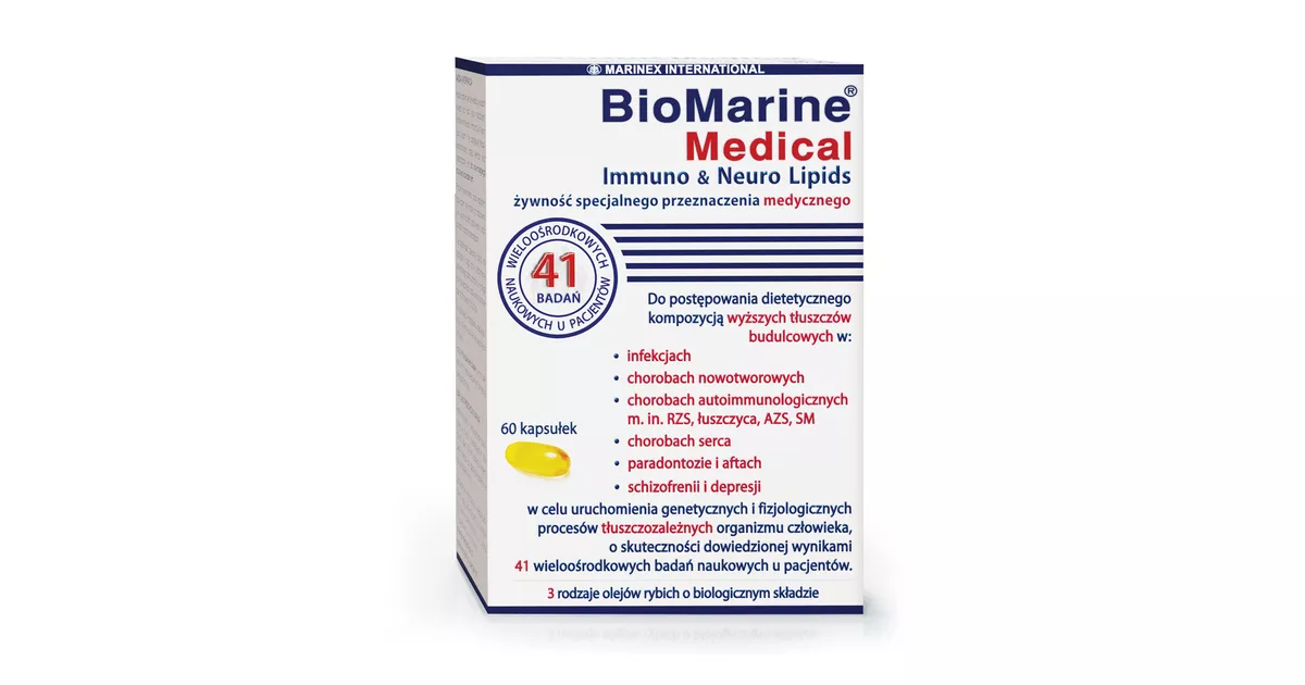 BioMarine Medical Immuno Neuro Lipids, 60 kapsułek – opinie, skład i ...