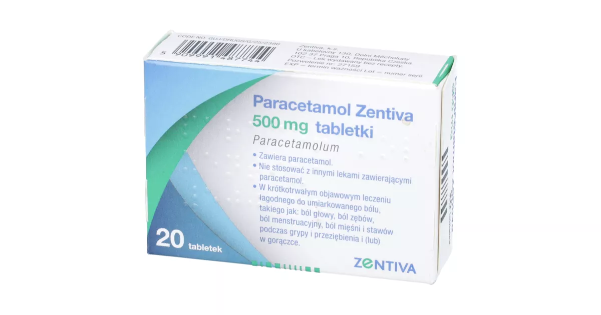 Paracetamol Zentiva 500 mg, 20 tabletek – opinie, skład i cena ️ ...