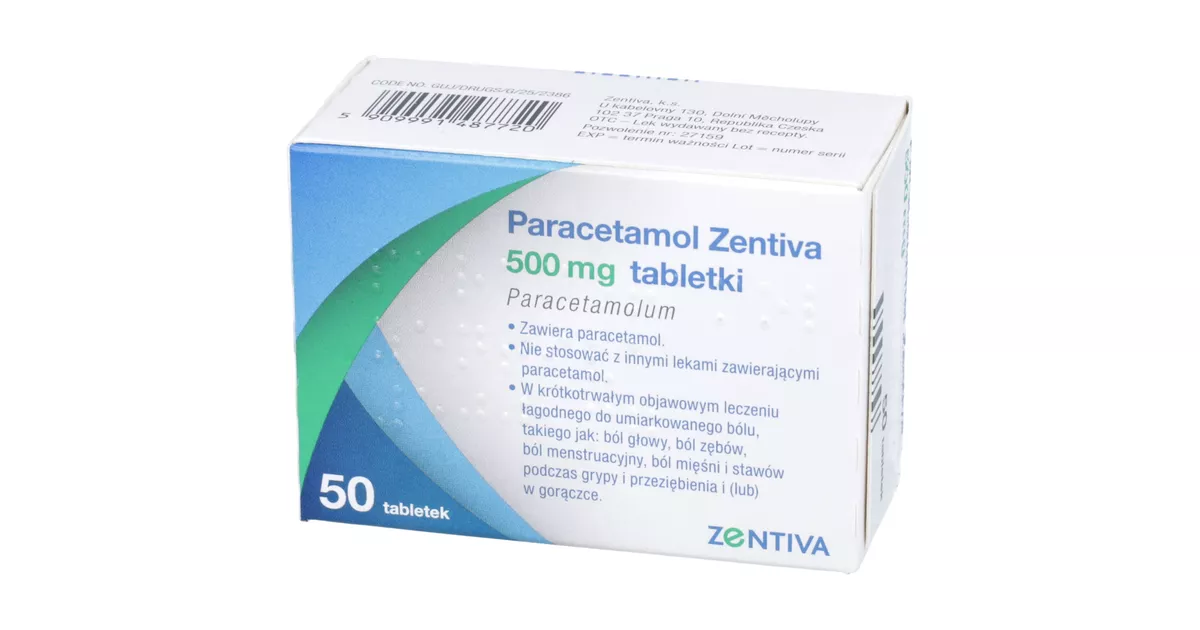 Paracetamol Zentiva 500 mg, 50 tabletek – opinie, skład i cena ️ ...