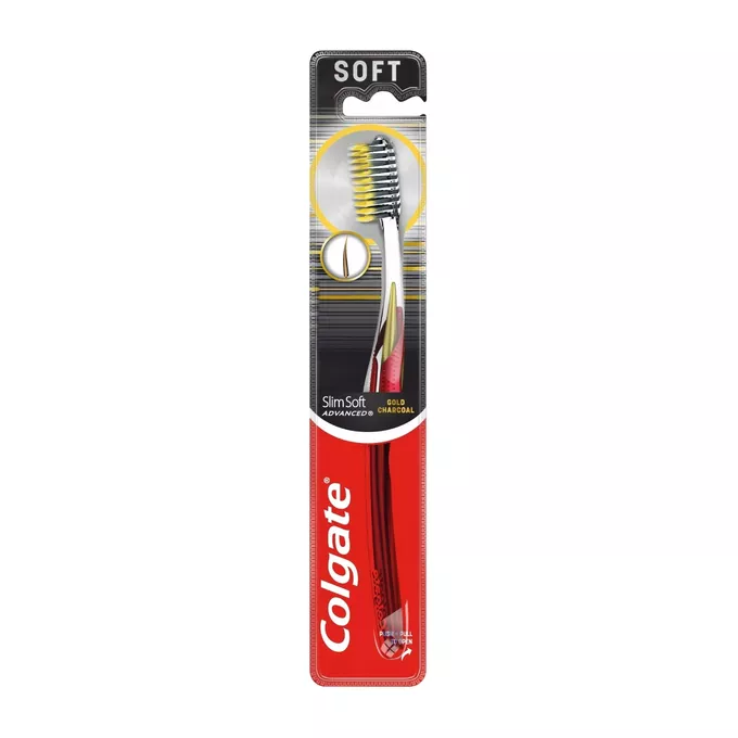 Colgate Slim Soft Advanced Gold - szczoteczka do zębów, miękka, 1 ...