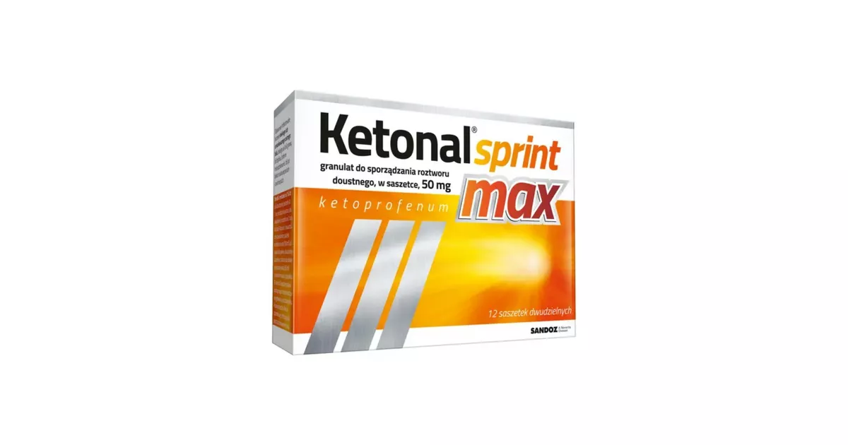 Ketonal Sprint Max 50 mg, granulat do sporządzania roztworu doustnego ...