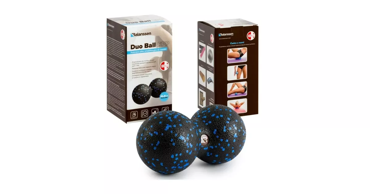 Balanssen Duo Ball EPP, podwójna piłka do masażu, 8x16 cm, 1 sztuka ...