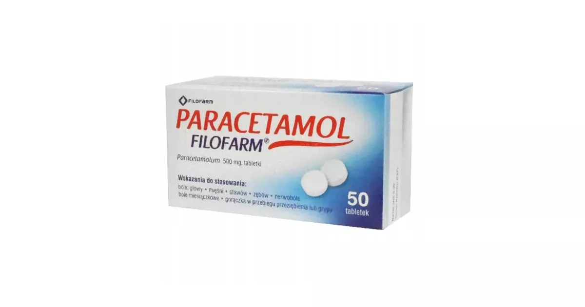Paracetamol Filofarm, 500 mg, 50 tabletek – opinie, skład i cena ️ ...