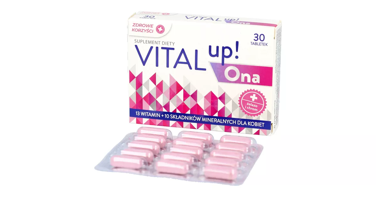 Zdrowe Korzyści, VitalUp! Ona, 30 tabletek – opinie, skład i cena ️ ...