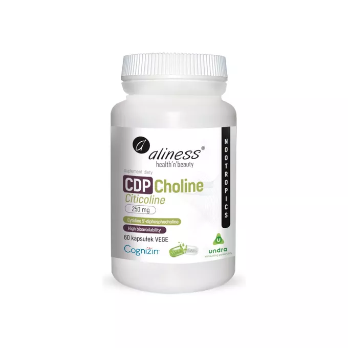 Aliness, CDP Choline (250 mg), 60 kapsułek – opinie, skład i cena ️ ...