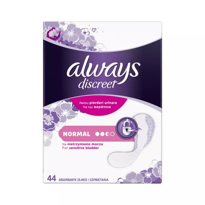 Always Discreet Normal - wkładki na nietrzymanie moczu, 44 sztuki ...