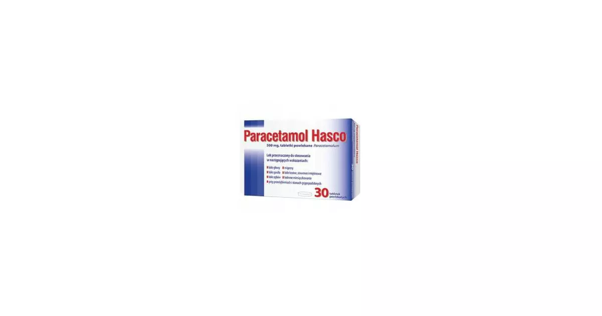 Paracetamol Hasco 500 mg, 30 tabletek – opinie, skład i cena ️| Apteka ...