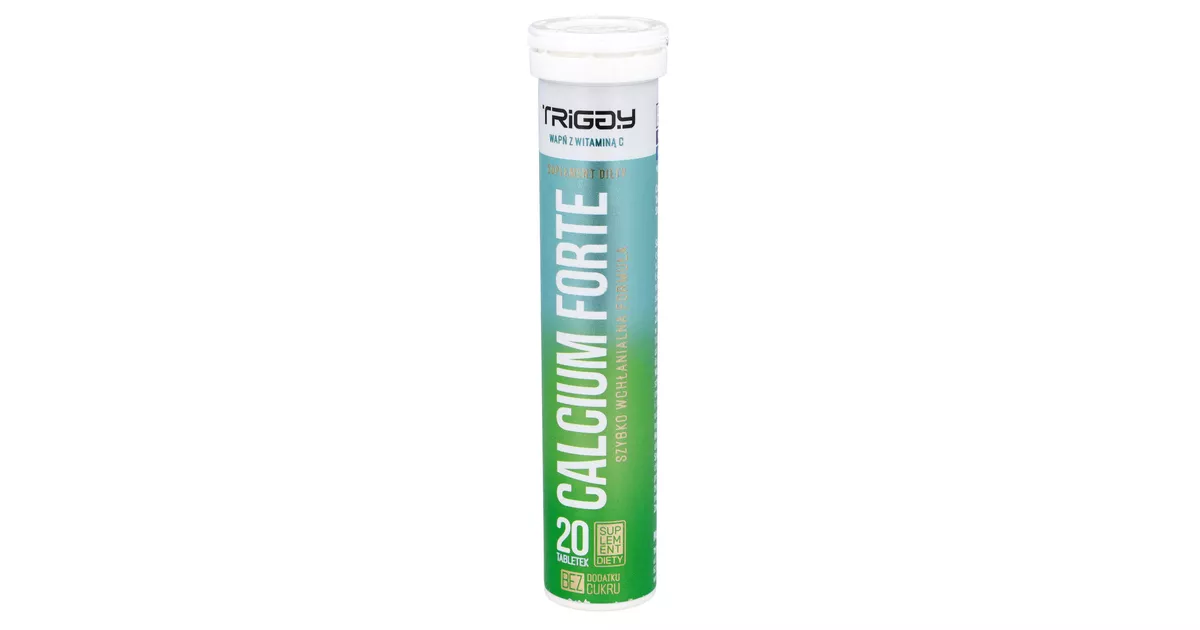 TRIGGY Calcium Forte, tabletki musujące o smaku pomarańczowym, 20 sztuk ...