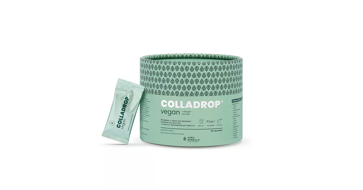 Aura Herbals Colladrop Vegan, Collagen Vooster Vollagen 2000 mg, 30 ...