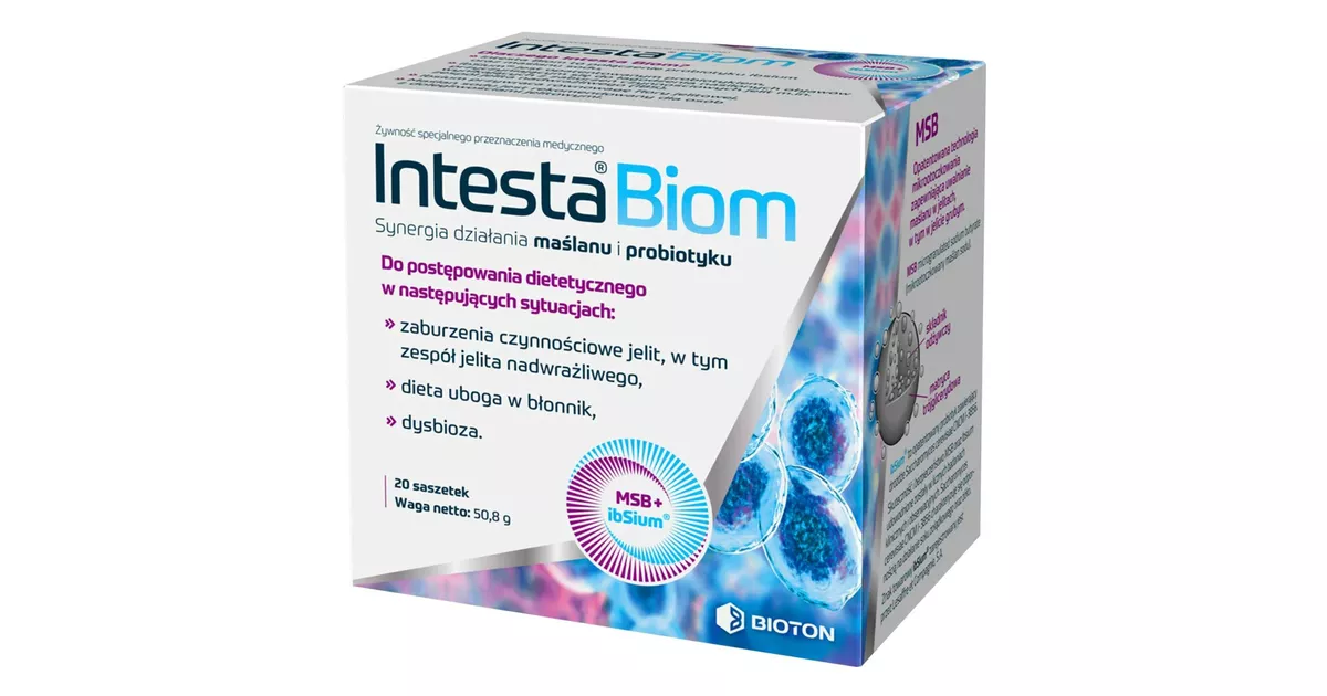 Intesta Biom, 20 saszetek – opinie, skład i cena ️| Apteka Nowa Farmacja