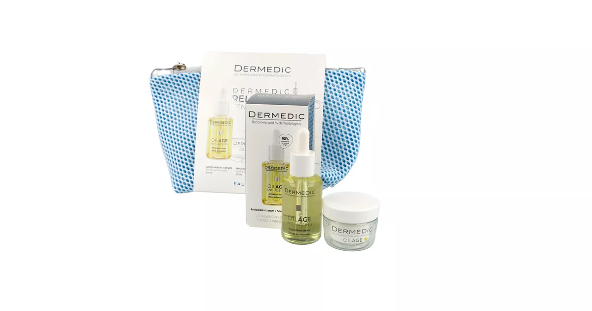 DERMEDIC OILAGE - Zestaw prezentowy: Serum antyoksydacyjne, 30 ml ...