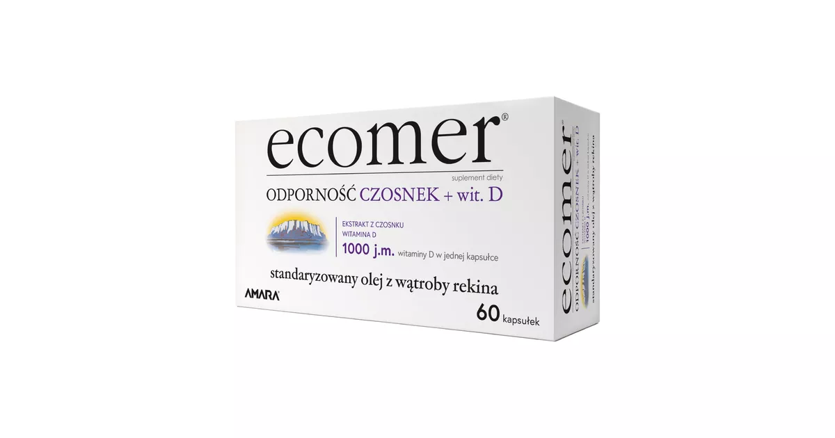 Ecomer Forte, Czosnek + vit. D3, 60 kapsułek – opinie, skład i cena ️ ...
