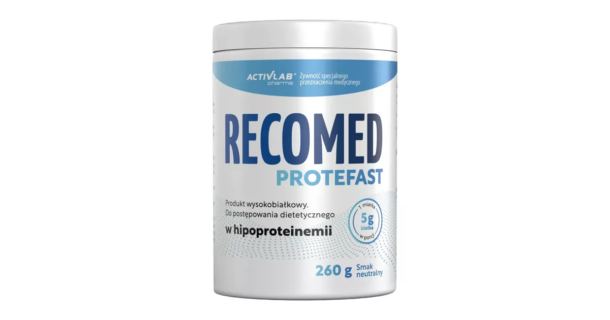 RECOMED Protefast - produkt wysokobiałkowy, smak neutralny, 260 g ...