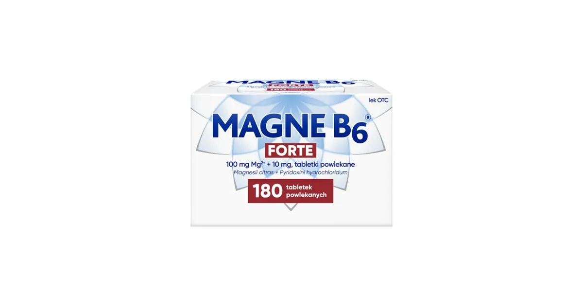 Magne B6 Forte 100 mg+10 mg, 180 tabletek – opinie, skład i cena ️ ...