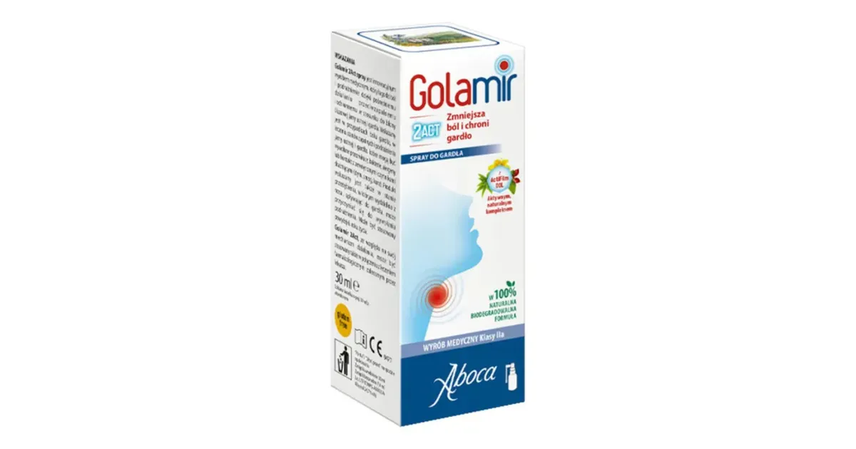 Aboca - Golamir 2ACT, spray do gardła, 30 ml – opinie, skład i cena ️ ...