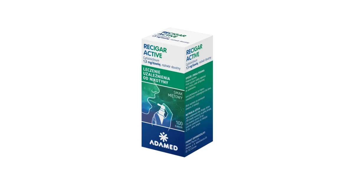 Recigar Active 1,5mg/dawkę, smak miętowy, 100 dawek – opinie, skład i ...