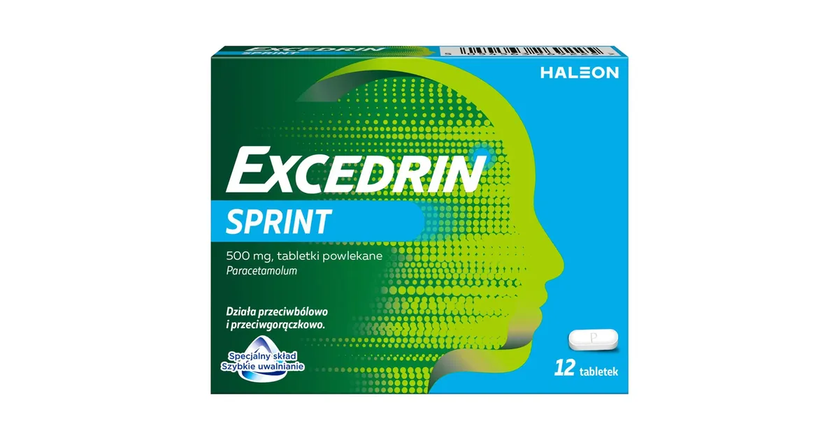 Excedrin Sprint 500 mg, 12 tabletek – opinie, skład i cena ️| Apteka ...