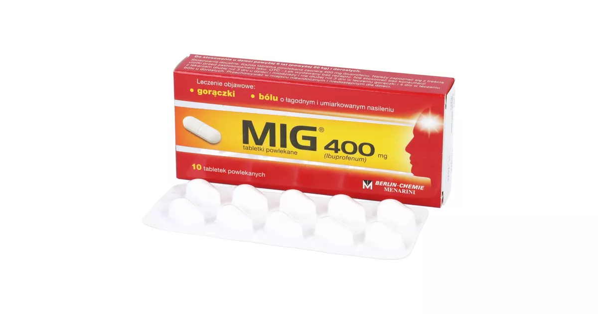 MIG 400 mg, 10 tabletek powlekanych – opinie, skład i cena ️| Apteka ...