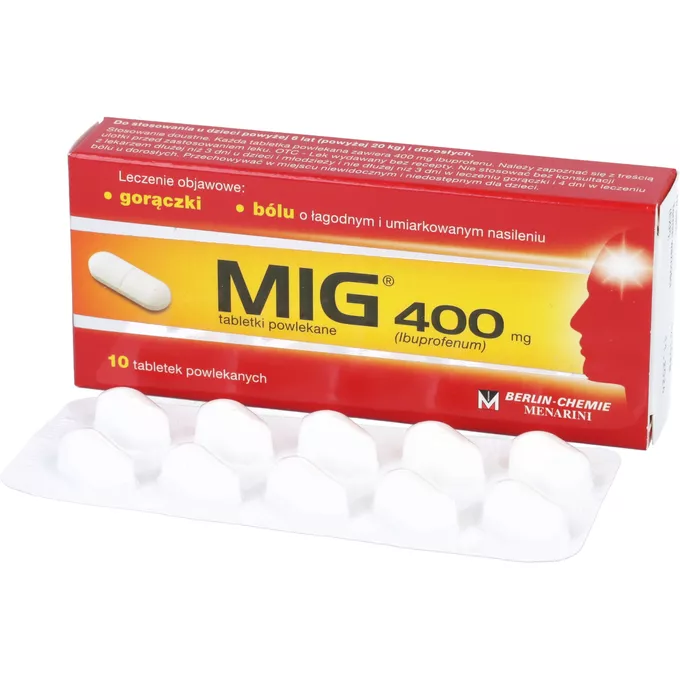 MIG 400 mg, 10 tabletek powlekanych – opinie, skład i cena ️| Apteka ...