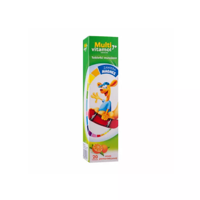 Multivitamol 7+ - o smaku pomarańczowym, tabletki musujące, 20 sztuk ...