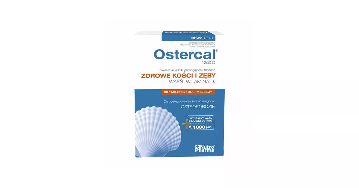 Ostercal 1250 D - osteoporoza, tabletki, 90 sztuk – opinie, skład i ...