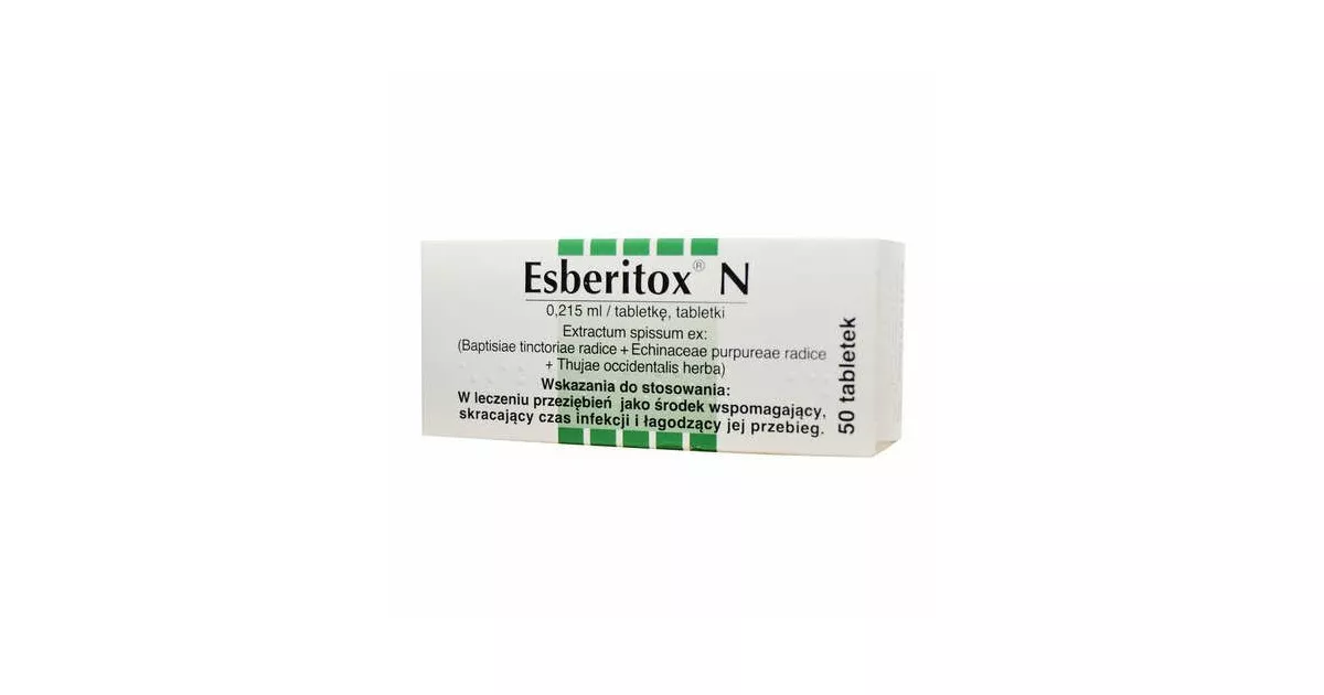 Esberitox N 0,215 ml /tabletkę, 50 tabletek – opinie, skład i cena ️ ...