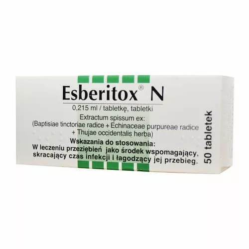 Esberitox N 0,215 ml /tabletkę, 50 tabletek – opinie, skład i cena ️ ...