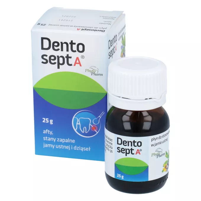 Dentosept A, płyn na afty, 25 g – opinie, skład i cena ️| Apteka Nowa ...