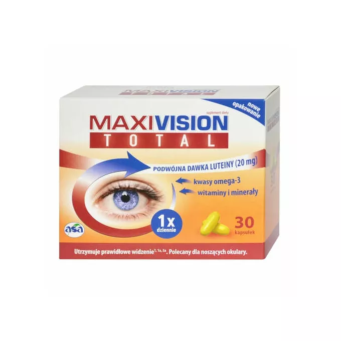 MAXIVISION TOTAL - prawidłowe widzenie, kapsułki, 30 sztuk – opinie ...