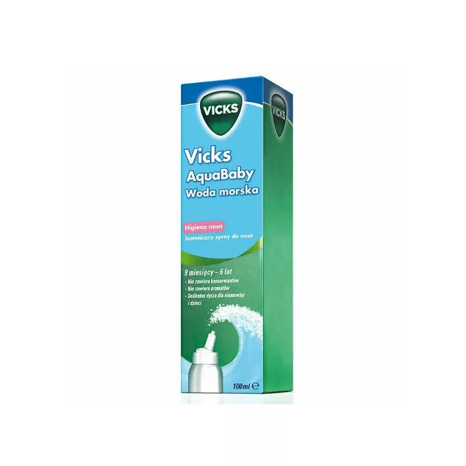 VICKS AquaBaby - woda morska, spray do nosa, 100 ml – opinie, skład i ...