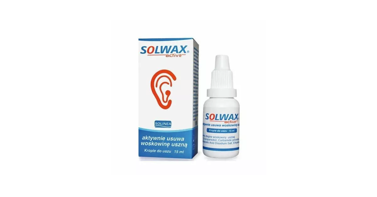 SOLWAX Active - aktywnie usuwa woskowinę uszną, krople do uszu, 15 ml ...