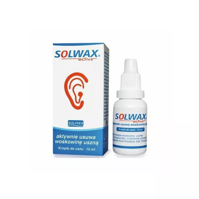 SOLWAX Active - aktywnie usuwa woskowinę uszną, krople do uszu, 15 ml ...