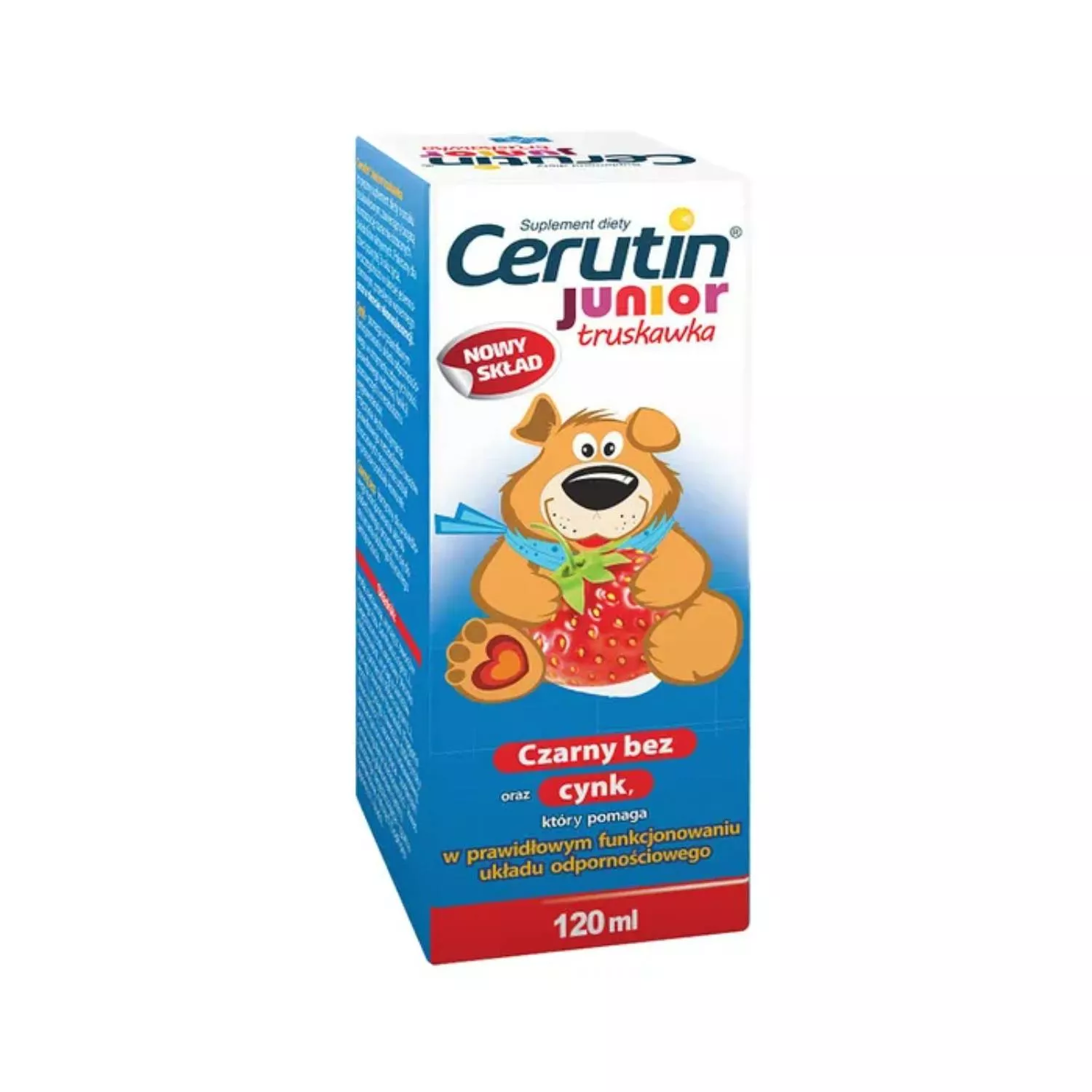 Cerutin junior truskawka - suplement diety dla dzieci powyżej 3 roku ...