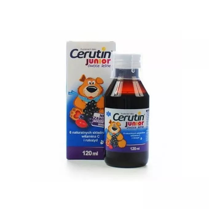 Cerutin junior - syrop dla dzieci pow. 3. roku życia, smak owoców ...