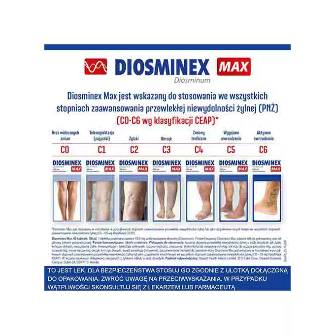 Diosminex Max 1000 mg, 60 tabletek powlekanych – opinie, skład i cena ️ ...